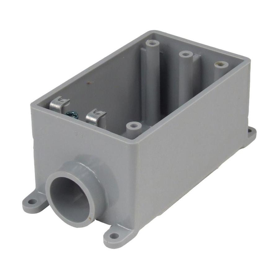PVC FS Box One Gang 1 Hub (1" Dead-End)