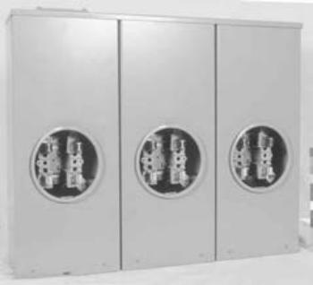 Duplex Meter Base 400 Amp {200 Amp per position} Overhead only, no sid