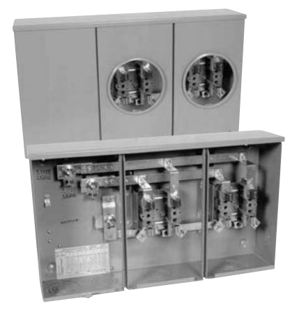 Duplex Meter Base 200 Amp {200 Amp per position} Underground Left Hand