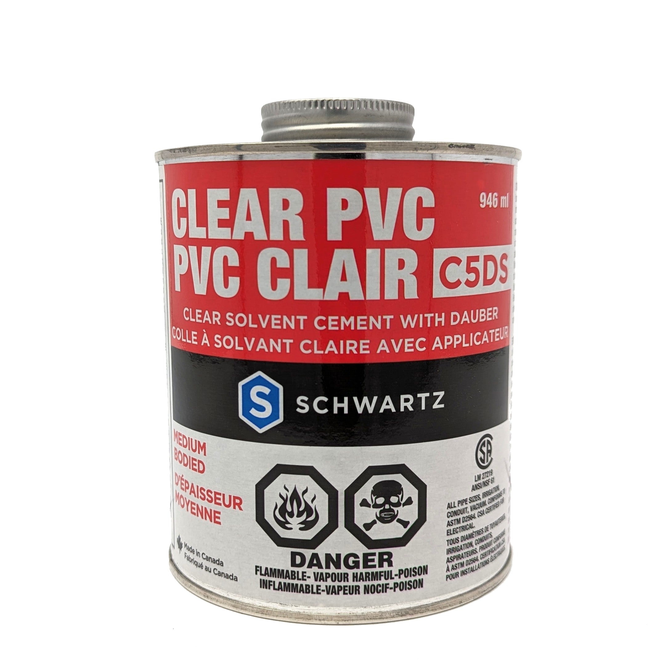 946 ML (C5DS CLEAR) W/DAUBER GLUE PVC