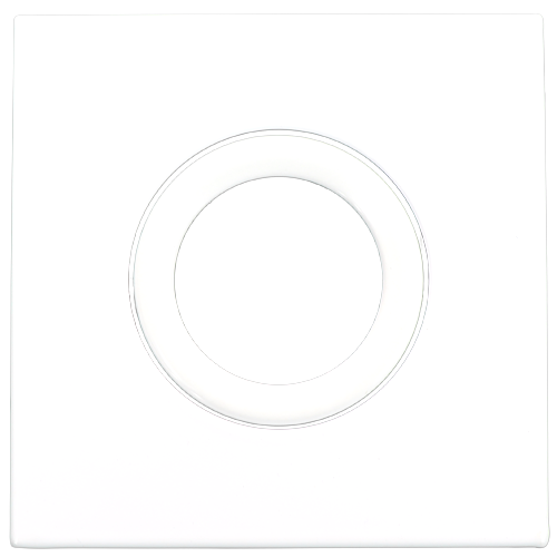 3" Square Gimble Ring For GU10 White