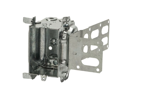 Steel Stud Gangable Box 3''x 2''x 2 1/2'', with Wraparound bracket & c